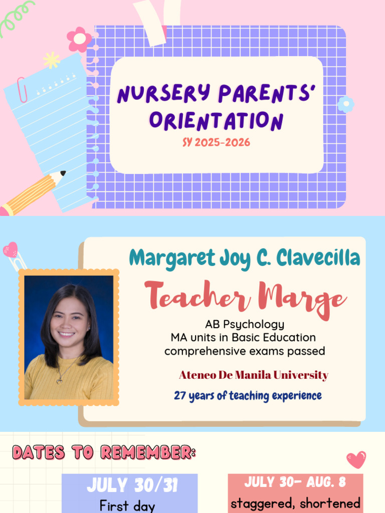 N-2 Parents' Orientation SY 25-26 PDF | PDF | Clothing