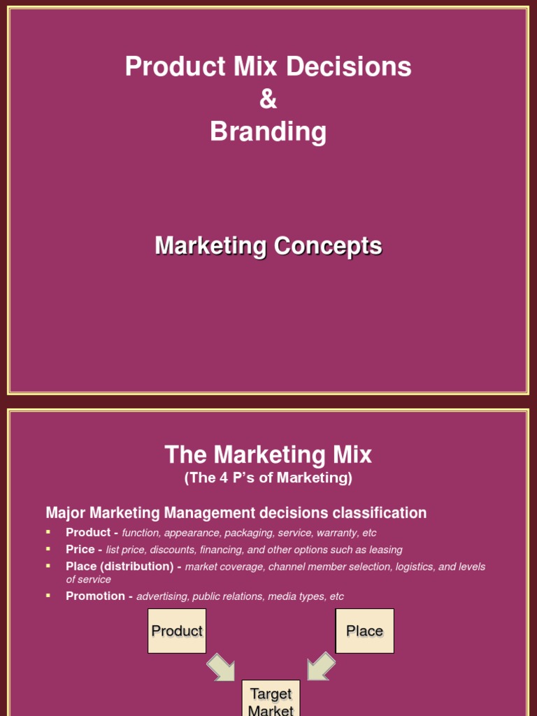 Product Mix Decisions and Branding | Download Free PDF | Pepsi Co | Brand