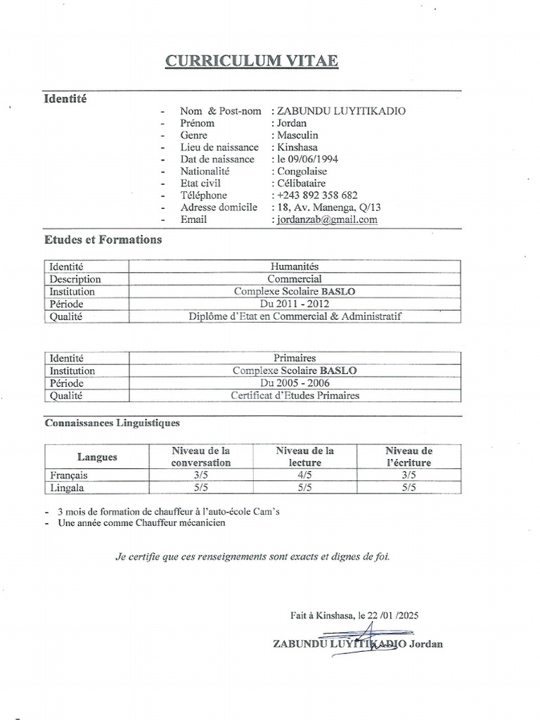 Scan CV | PDF