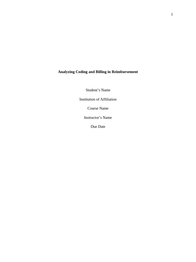 Coding and Billing in Healthcare Reimbursement | PDF | Health Insurance ...