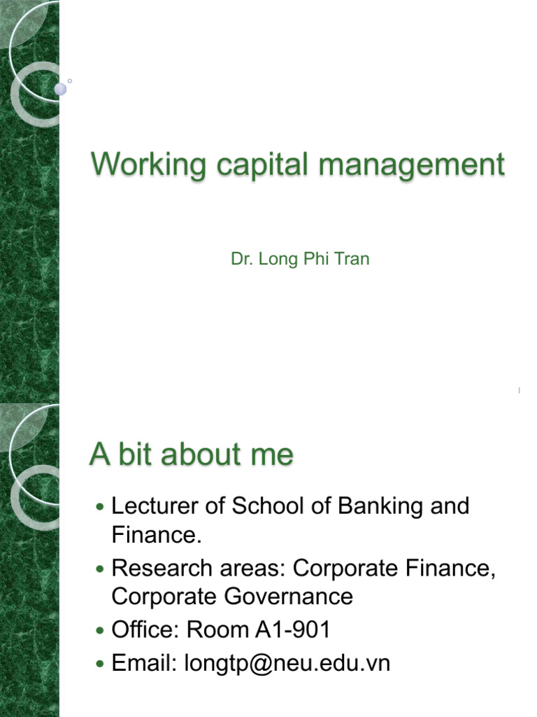 Topic 1 - Overview of Working Capital Management | PDF | Working ...