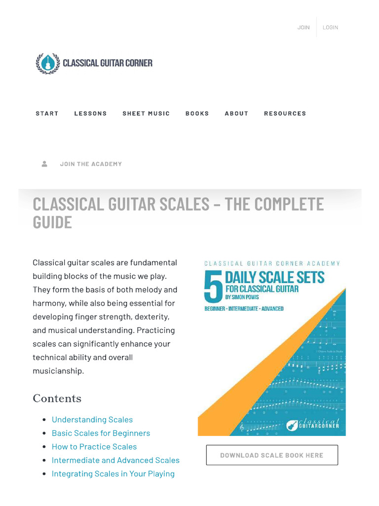01-Classical Guitar Scales | PDF