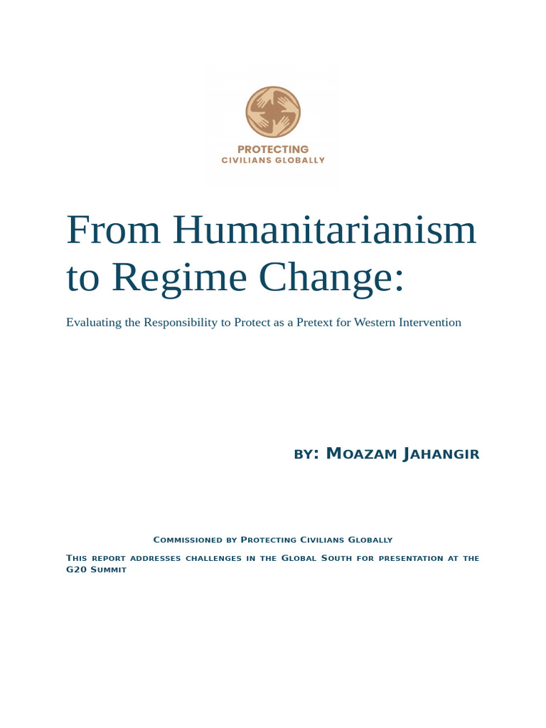 From Humanitarianism To Regime Change | PDF | Responsibility To Protect ...