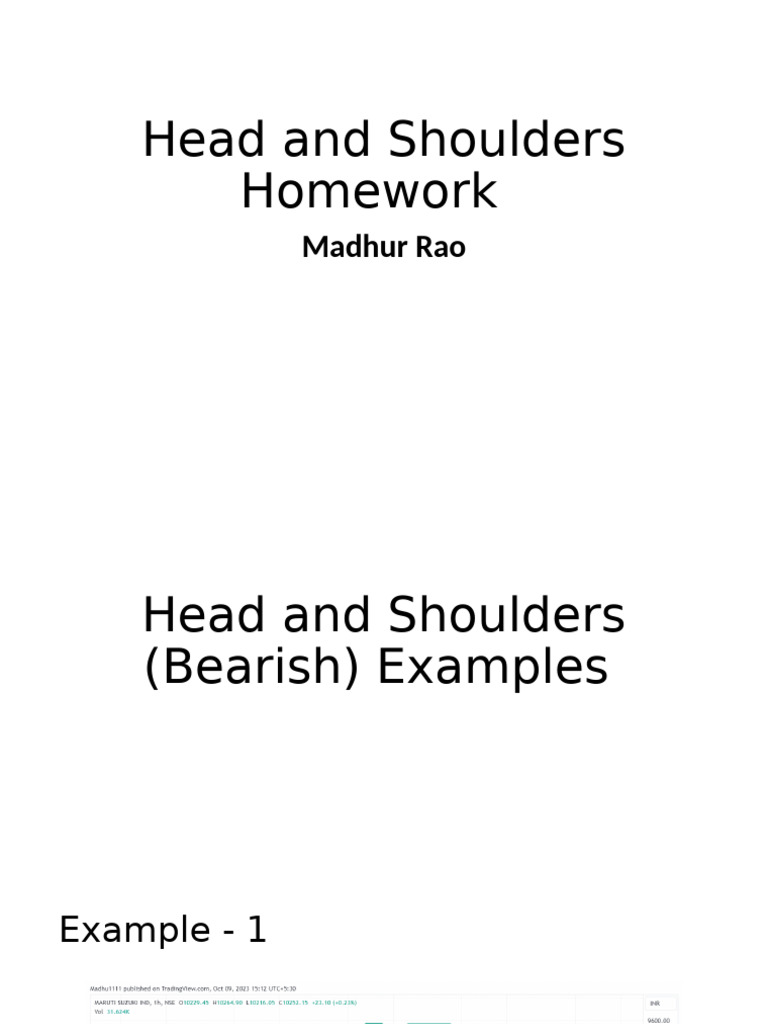 Head and Shoulders Trading Examples | PDF