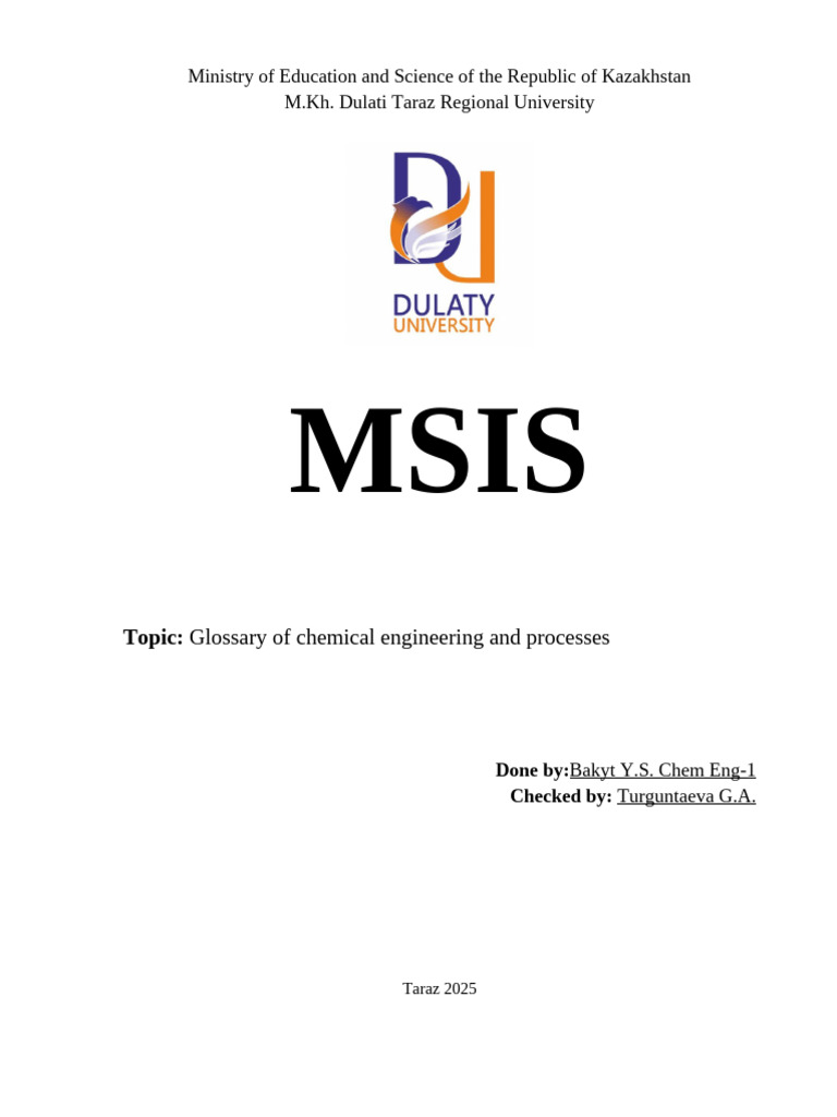 Chemical Engineering Glossary | PDF | Chemical Reactions | Liquids