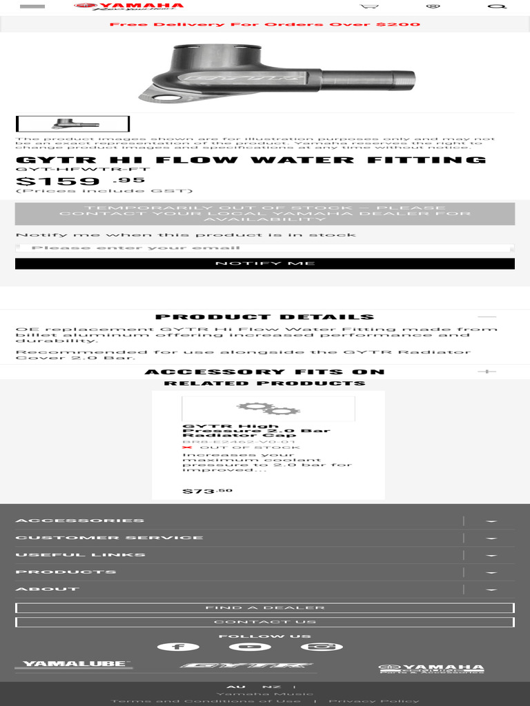 GYTR Hi Flow Water Fitting | PDF