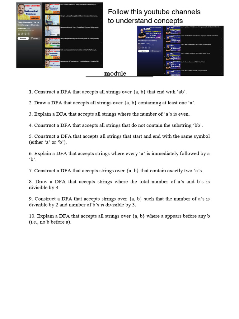 DFA and Regular Expressions Guide | PDF | Regular Expression | Models ...