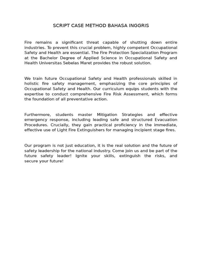 Script CM Bahasa Inggris | PDF