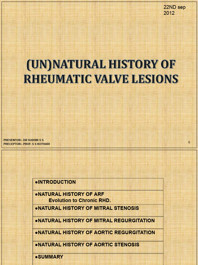Natural History of RHD | PDF | Medical Specialties | Diseases And Disorders