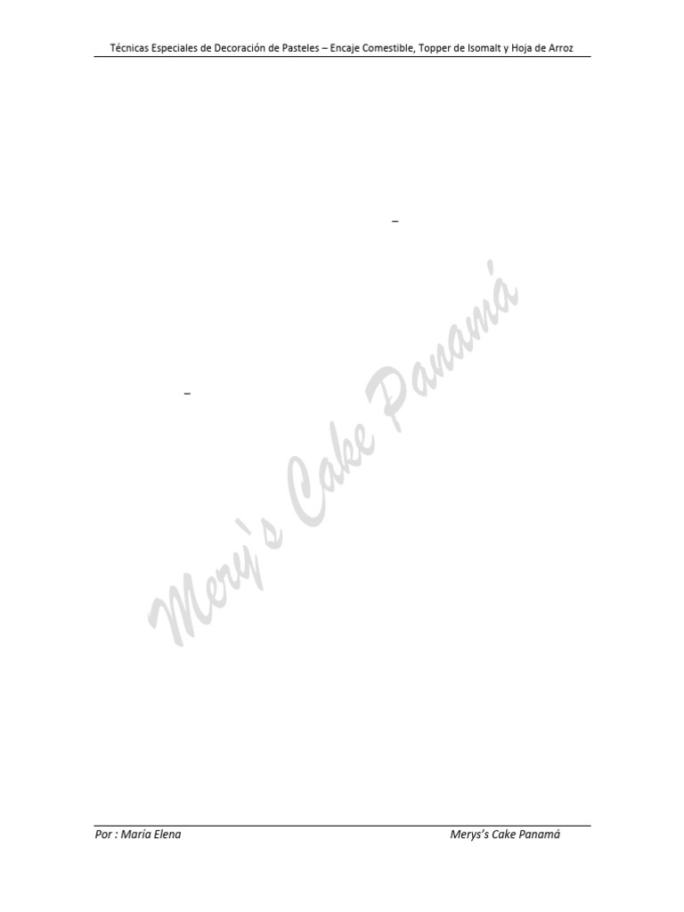 Técnicas de Decoración 1 Encaje Comestible | PDF | Pasteles