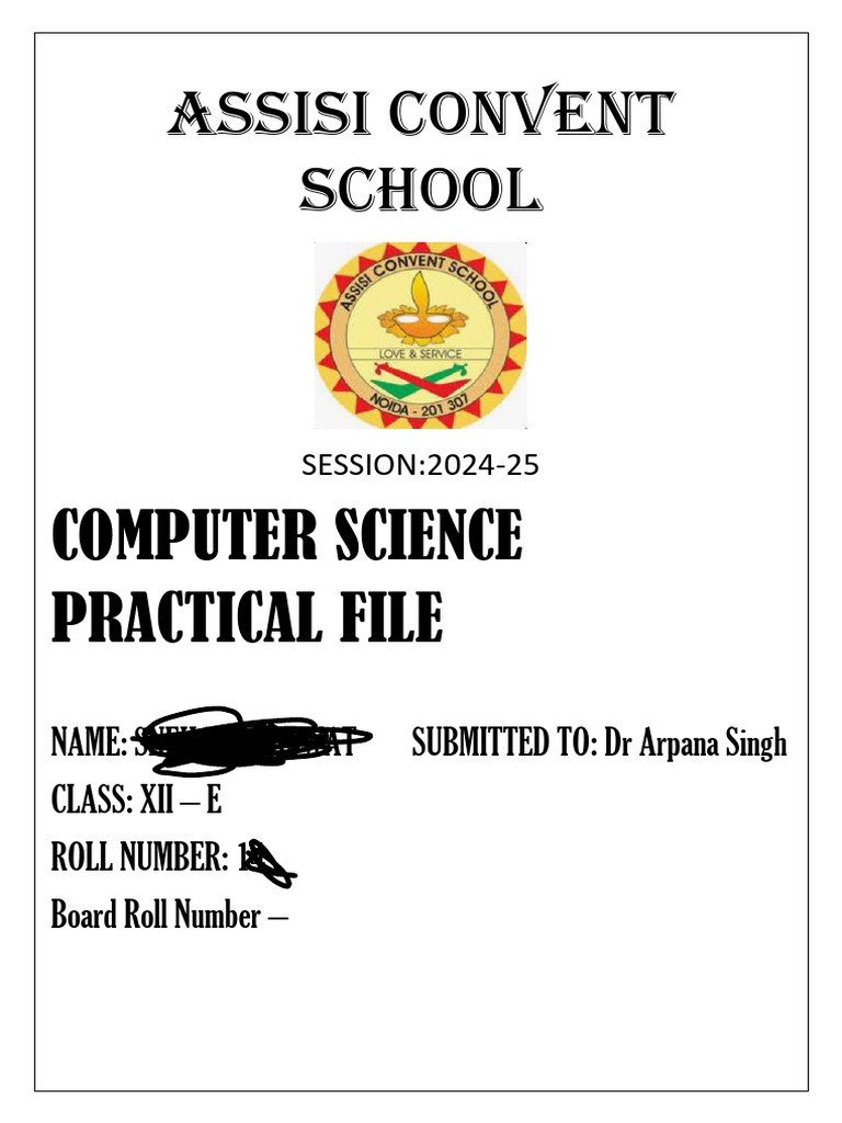 Cs Practical File (1) - Edited | PDF | Data | Computer Data