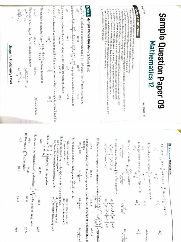 Sample Paper 9 | PDF