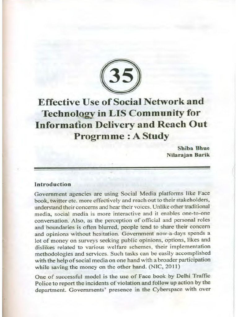 Effective Use of Social Networkall Kind | PDF