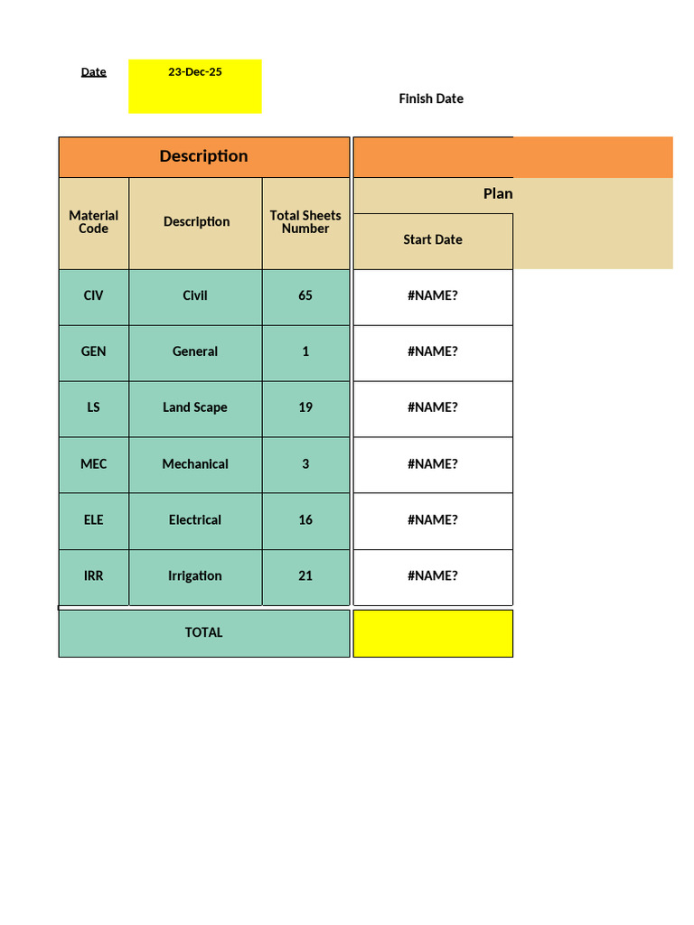 Construction Drawing Tracking List | PDF