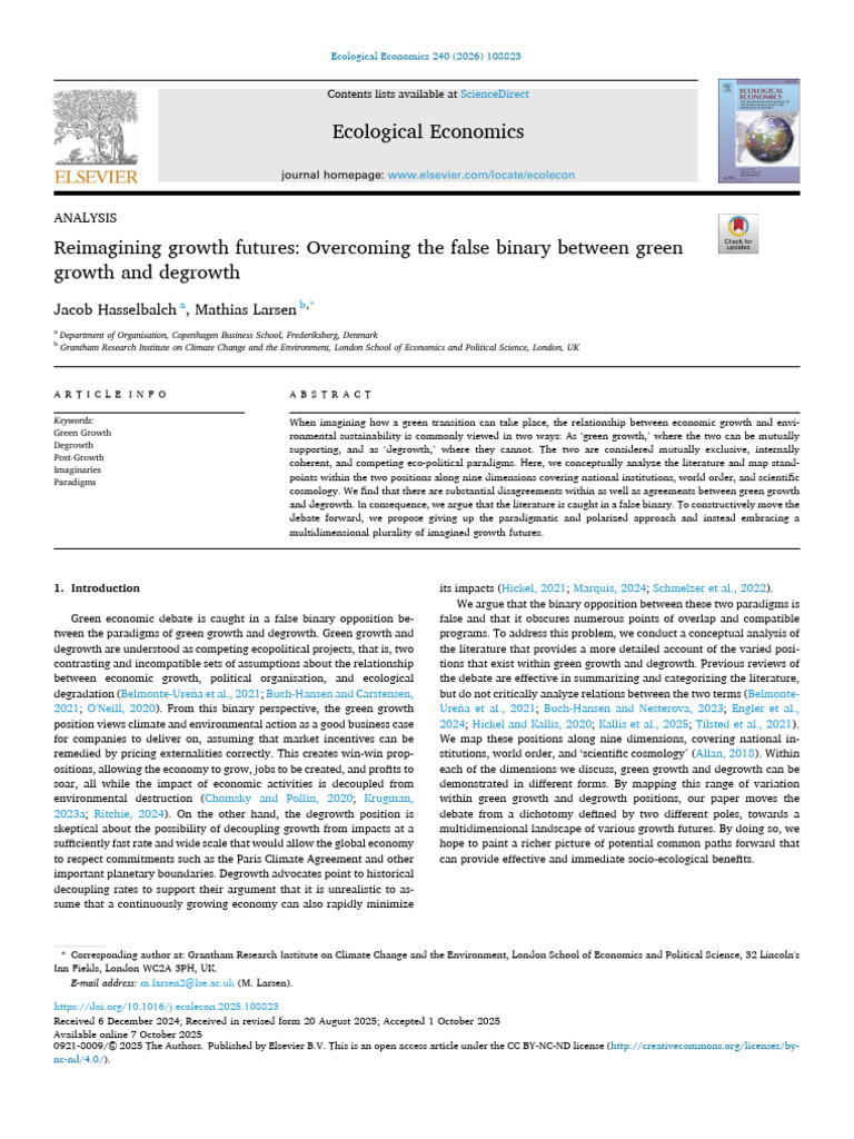 Rethinking Green Growth vs. Degrowth | PDF | Green Growth | Sustainability