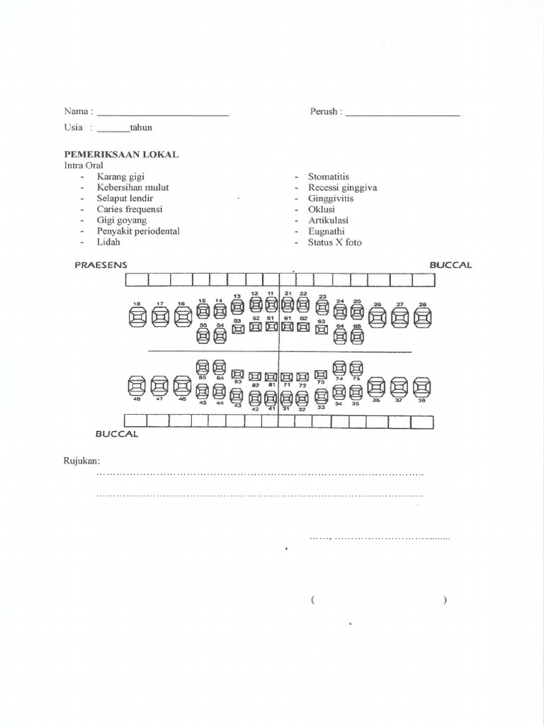 Laporan Pemeriksaan Gigi Trainee JIAEC | PDF