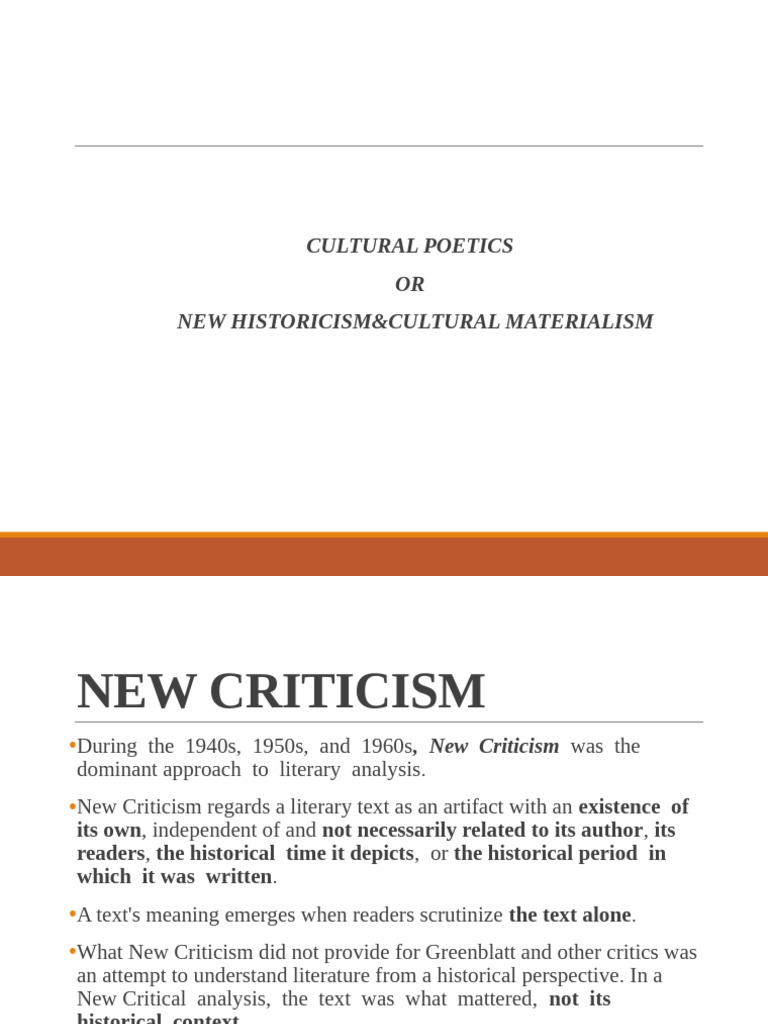 New Historicism&CulturalMaterialismson | PDF | Discourse | Narrative