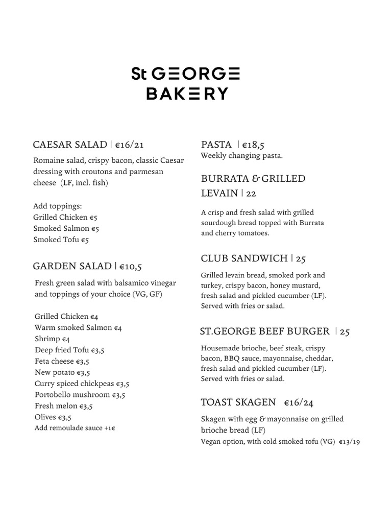 Garden Bar Menu Autumn 2024 | PDF