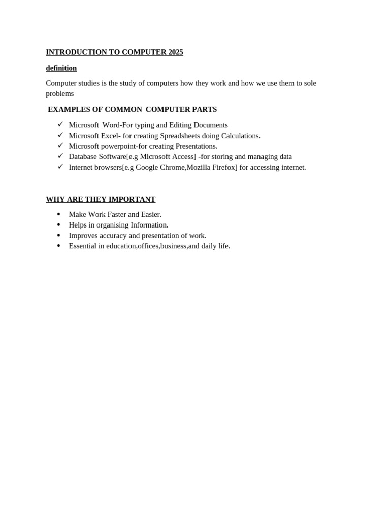 Understanding Computer Studies Basics | PDF