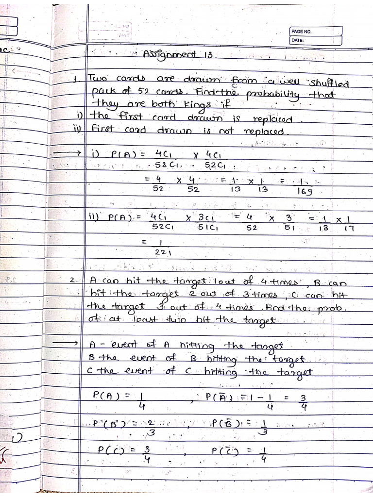 Probability Assignment | PDF