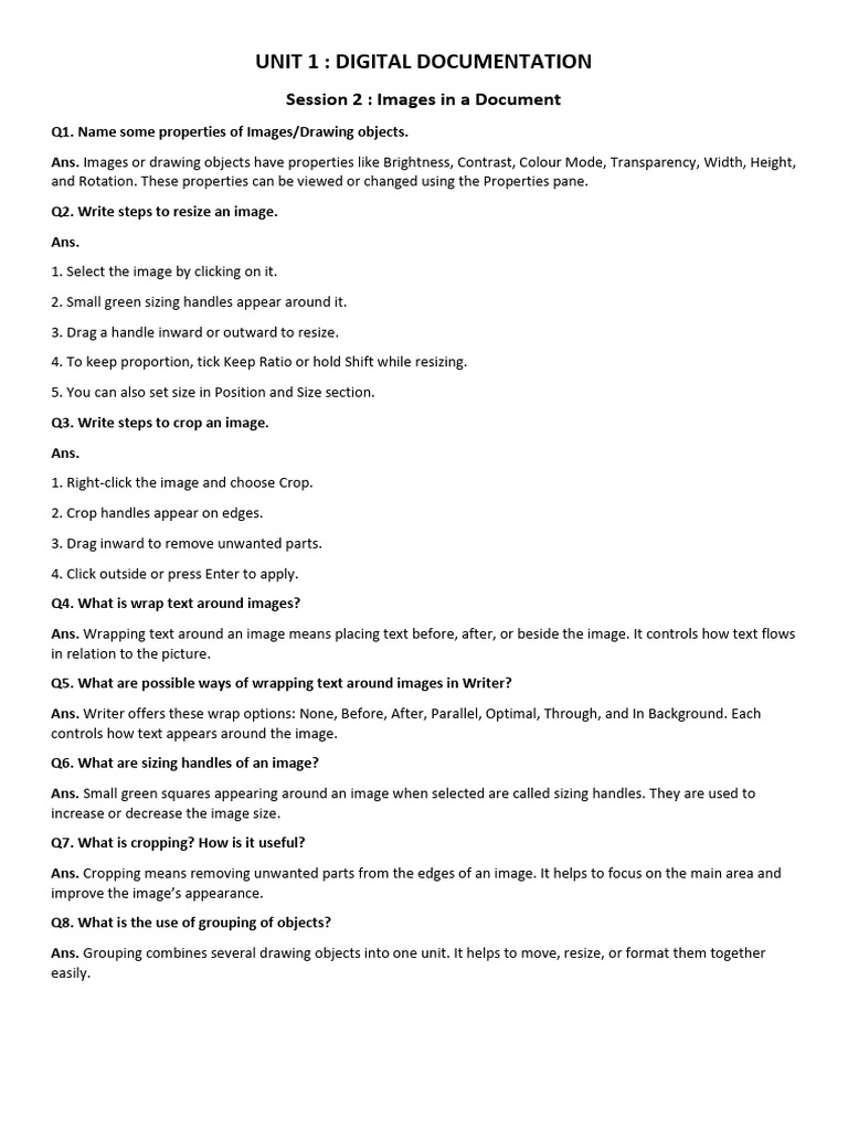 Unit 1 Digital Documentation Session 2 | PDF