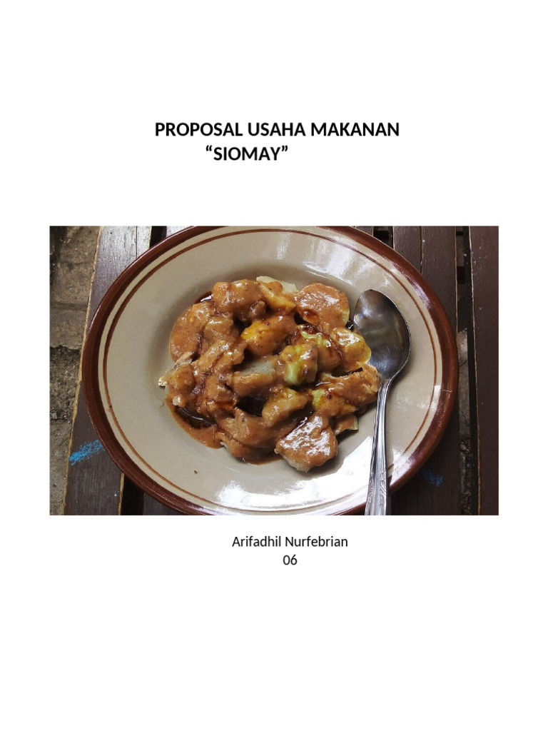 Proposal Usaha Makanan | PDF