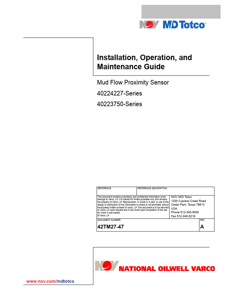 Mud Flow Proximity Sensor Guide | PDF | Mechanical Engineering ...