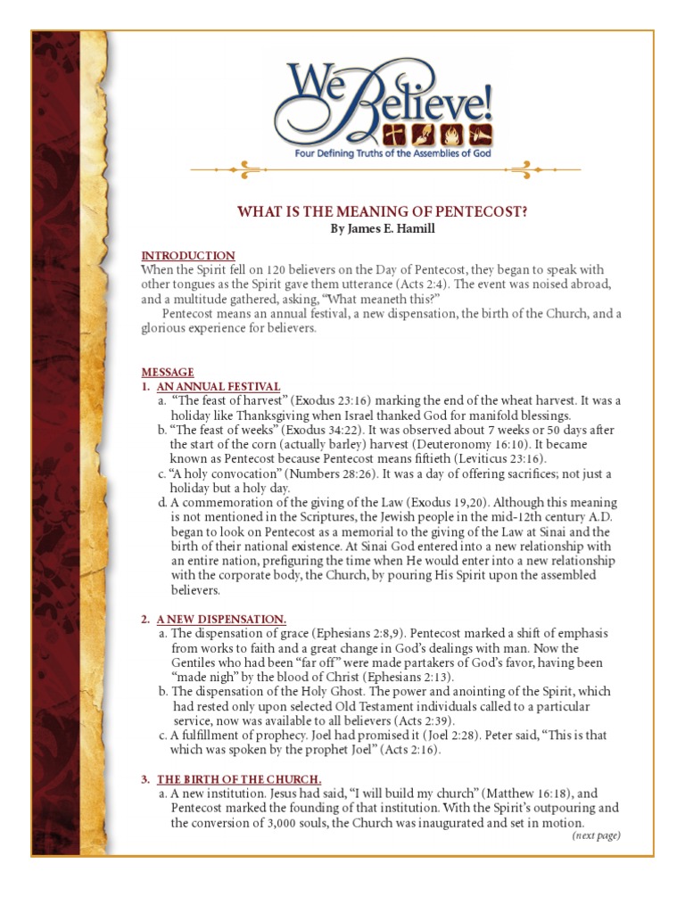 Meaning of Pentecost | Acts Of The Apostles | Pentecost