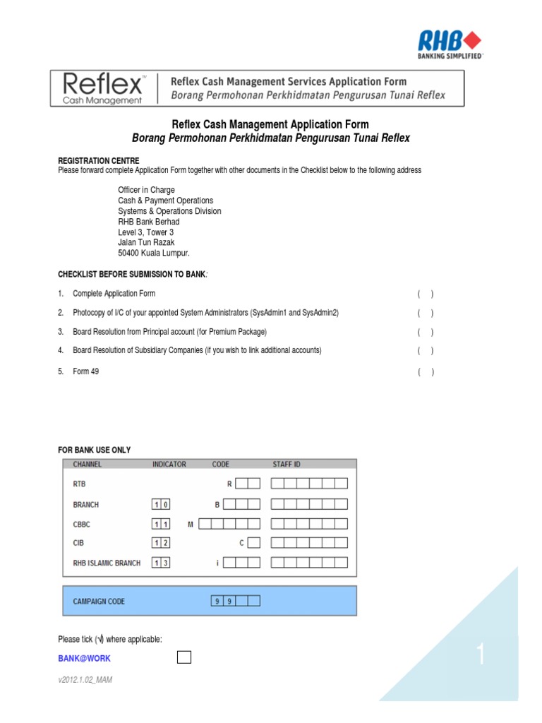 Reflex Application Form en | PDF | Identity Document | Debit Card