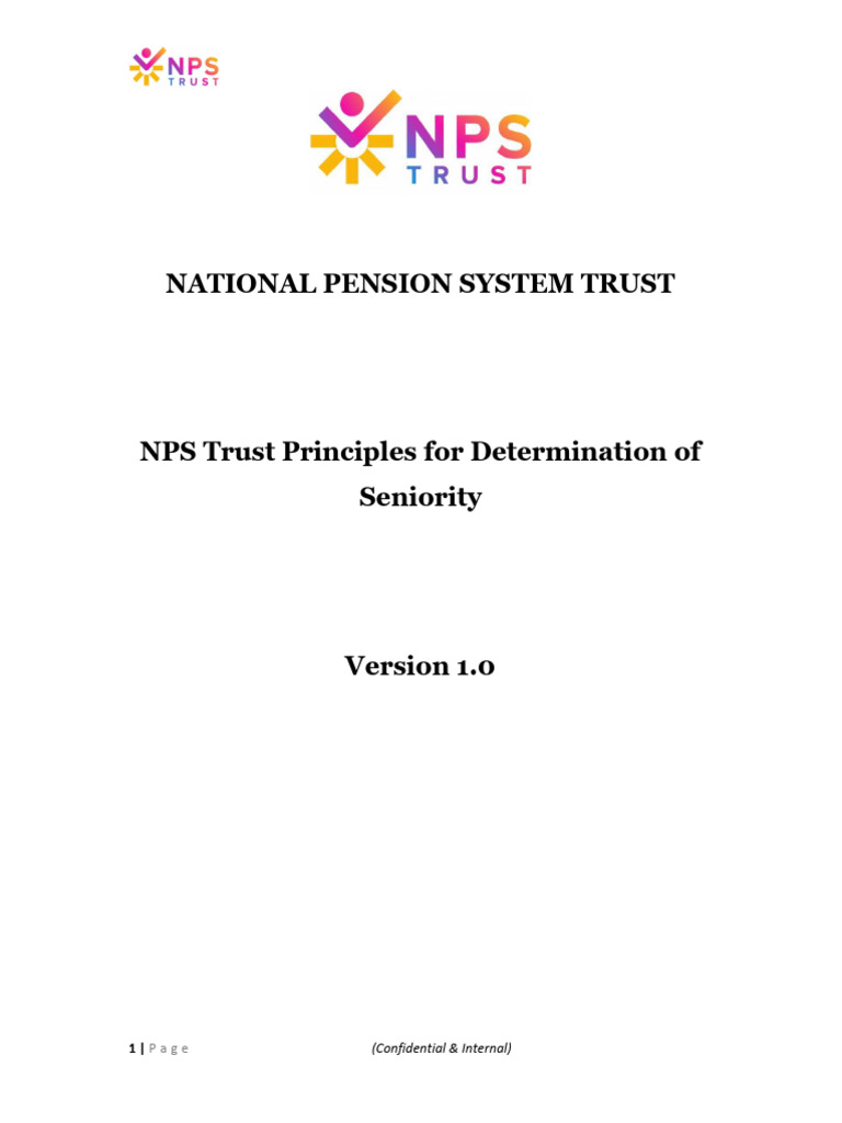 NPS Trust Principles of Seniority - Final Eoffice | PDF | Justice ...