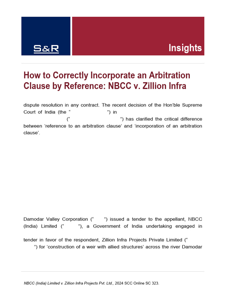 Incorporating Arbitration Clauses Correctly | PDF | Arbitration ...