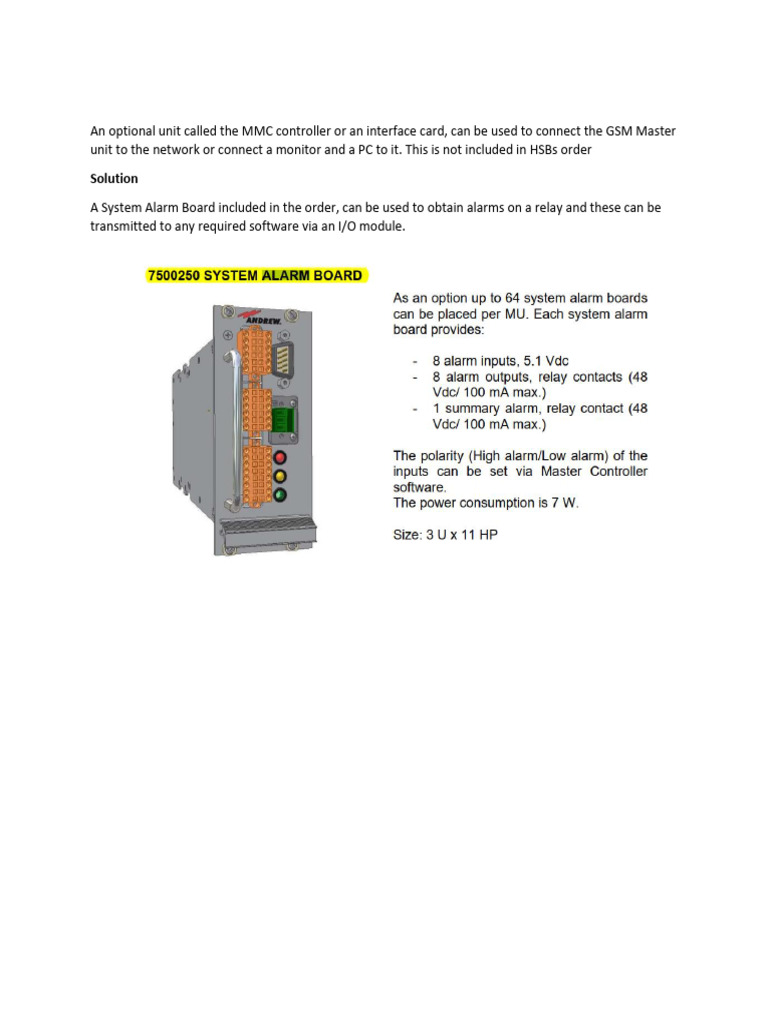 An Optional Unit Called The MMC Controller or An Interface Card | PDF