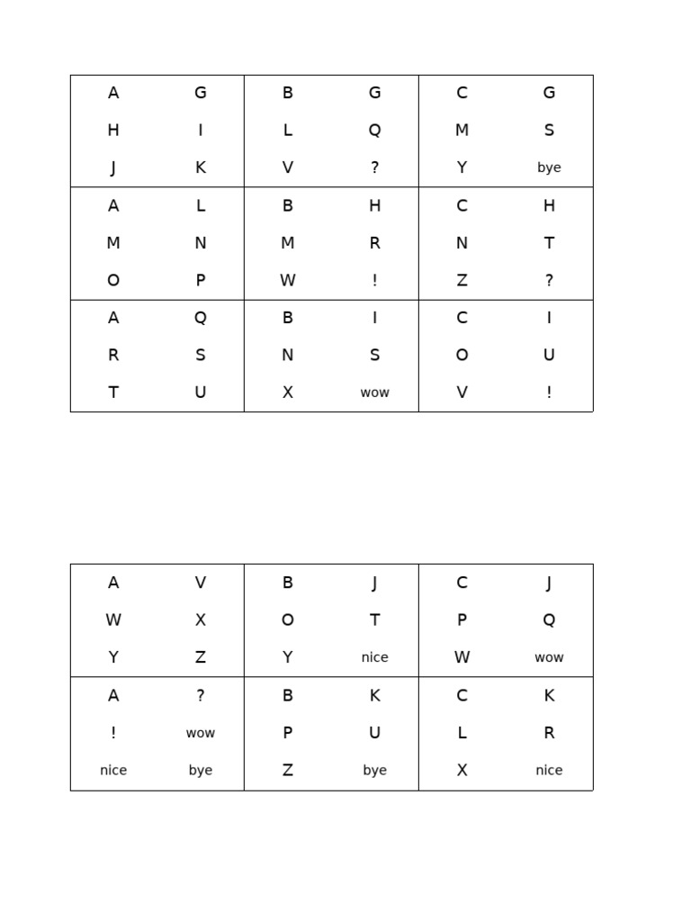 Dobble - Alphabet Version | PDF