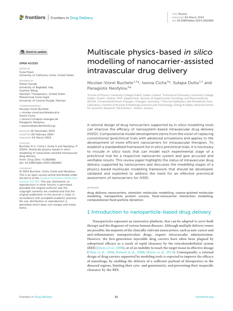 Nanocarrier Intravascular | PDF | Endothelium | Nanomedicine