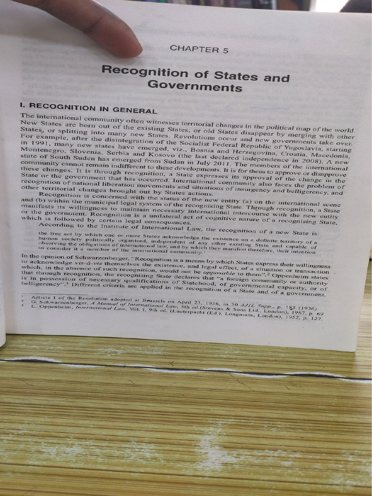 Recognition in International Law | PDF