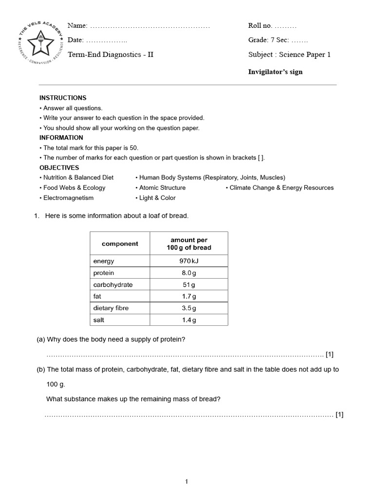 Gr.7 Science TED P1 DEC 2025 | PDF | Atoms | Nature