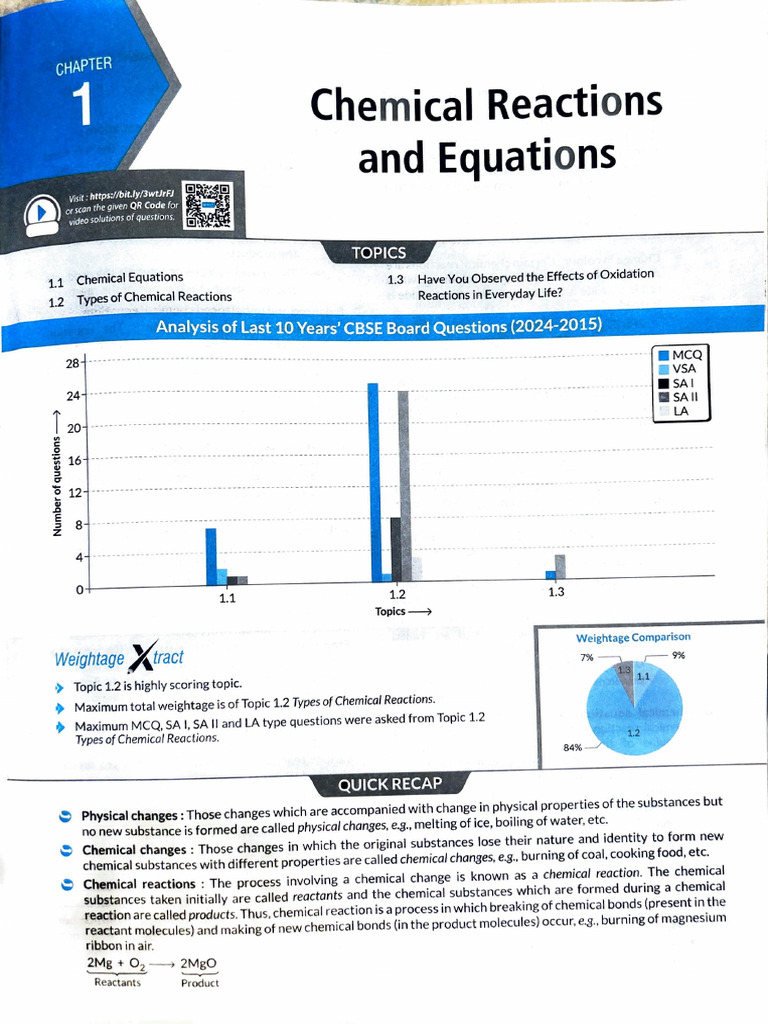Chemical Reaction and Equation | PDF | Chemical Reactions | Oxide