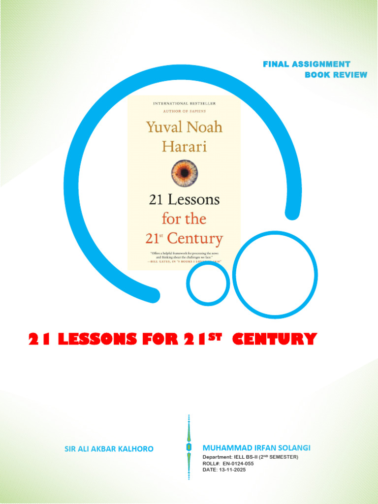 Short Summary of Book 21 Lessons For 21 Century | PDF | Artificial ...