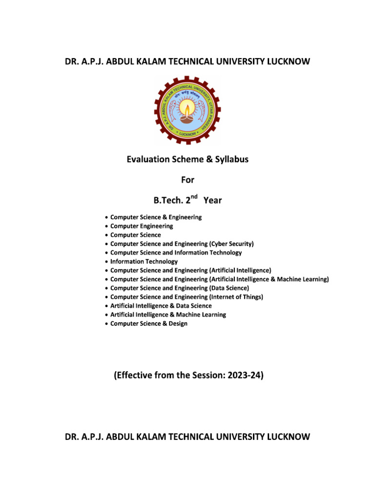 2nd Year Syllabus | PDF