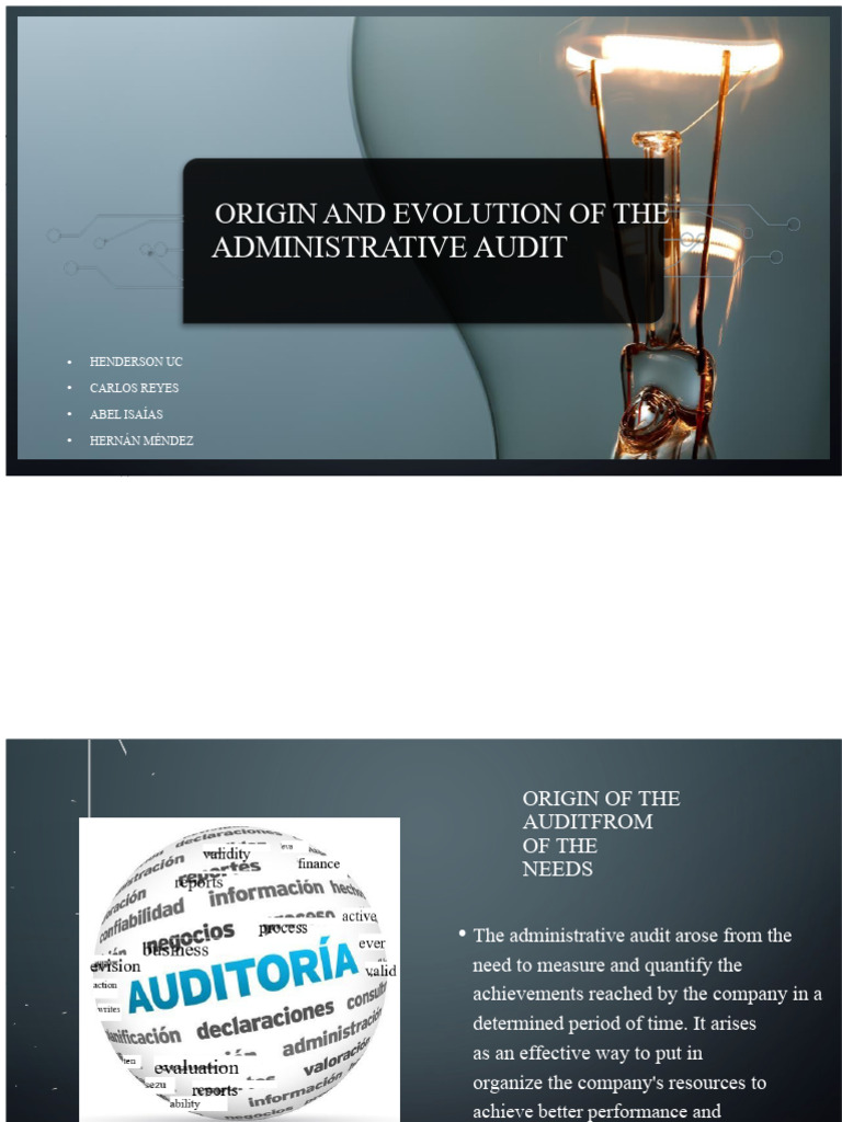 Evolution of Administrative Audit History | PDF | Audit | Internal Audit