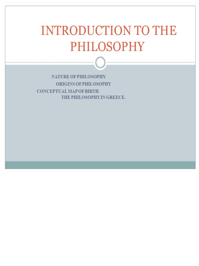 Introduction To Philosophy | PDF | Ancient Greek Philosophy | Wisdom