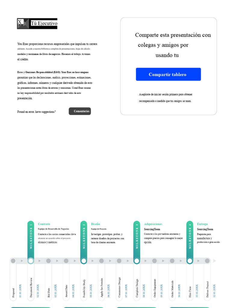 You Exec - Plantilla de Línea de Tiempo Gratis | PDF | Planificación