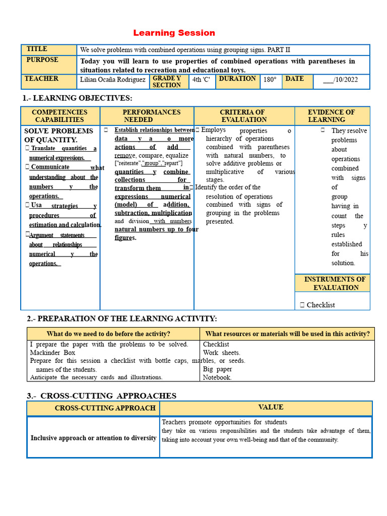 Combined Operations with Parentheses | PDF | Toys | Learning