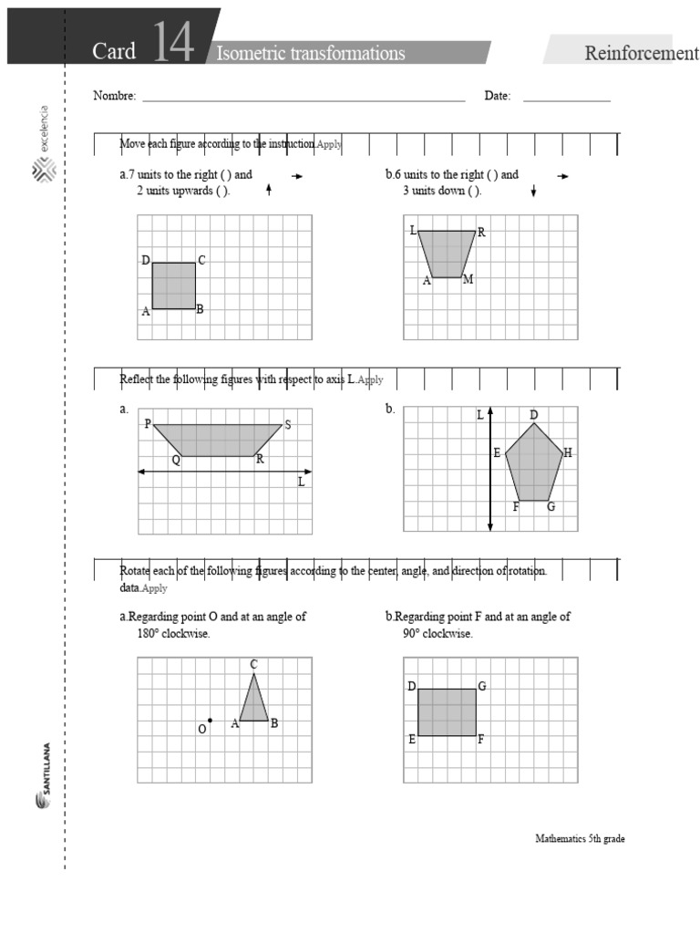 Sheet 14 Isometric Transformations | PDF