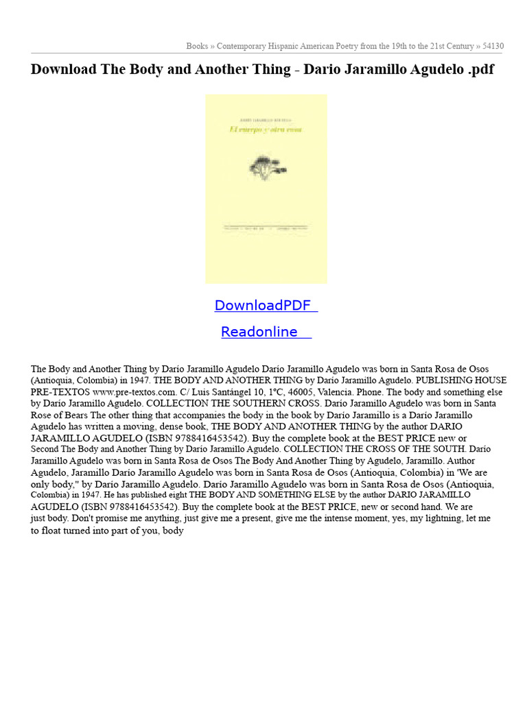 The Body and Another Thing | PDF