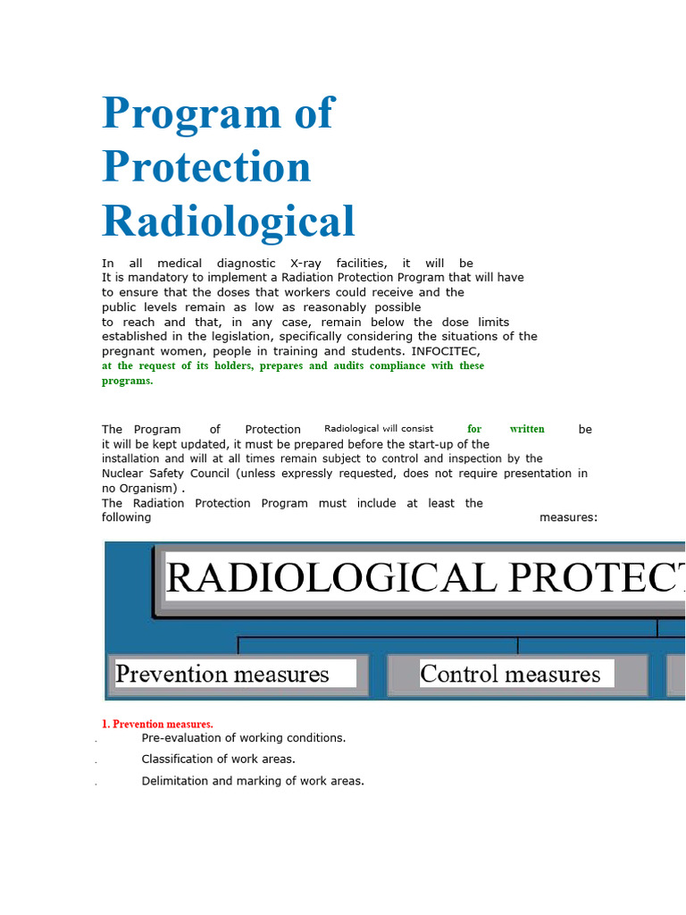 Radiological Protection Program | PDF | Dosimetry | Radiation Protection