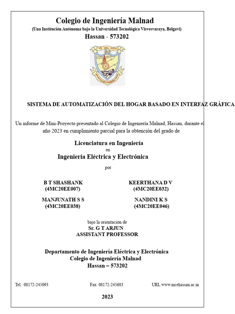 Informe Del Mini PROYECTO | PDF | Arduino | Automatización