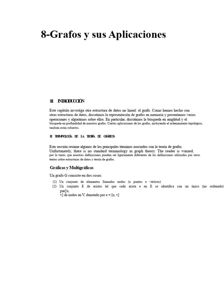 Capítulo 8 | PDF | Vértice (teoría de grafos) | Teoría de grafos