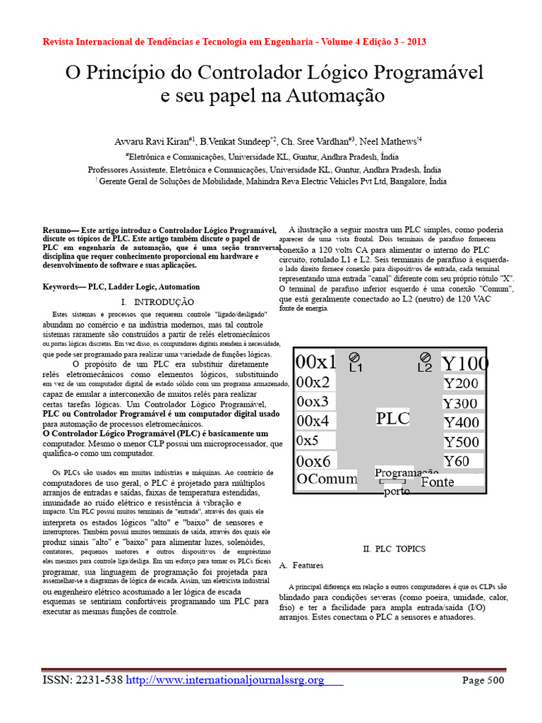 Controlador Lógico Programável na Automação | PDF | Controlador lógico ...