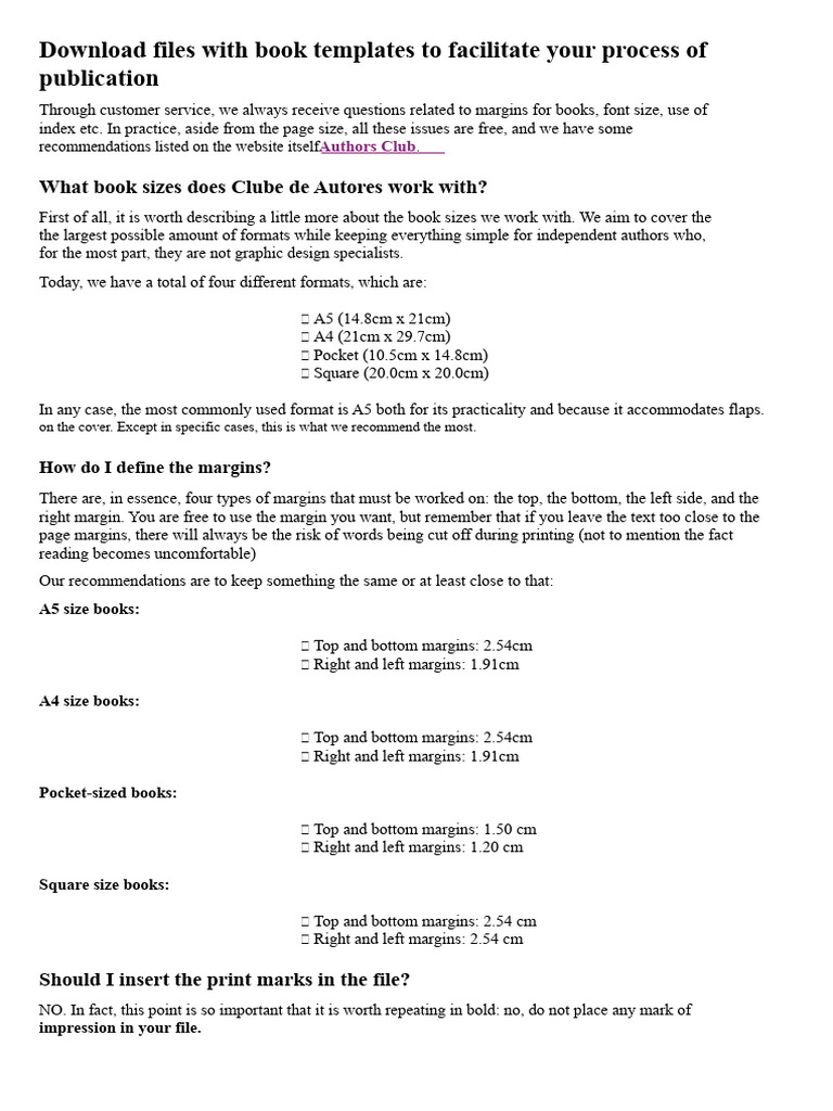 Book Templates To Facilitate Your Publishing Process | PDF | Books ...